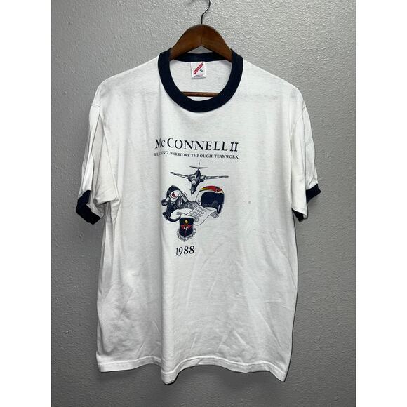 Jerzees | Shirts | Vintage Air Force Pilot Shirt Mcconnell Ii Building ...